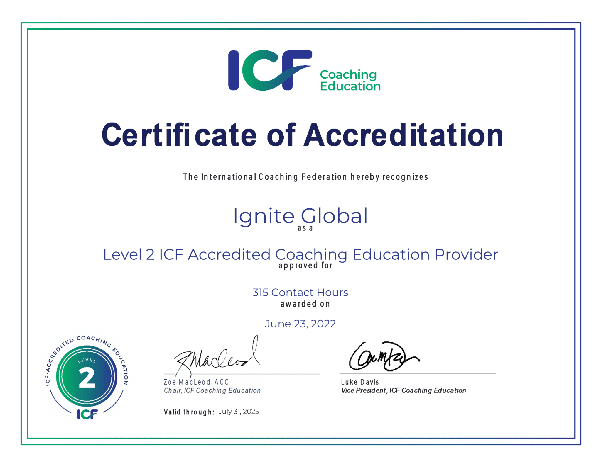ICF Accredited Coaching Training Programs - Ignite Global